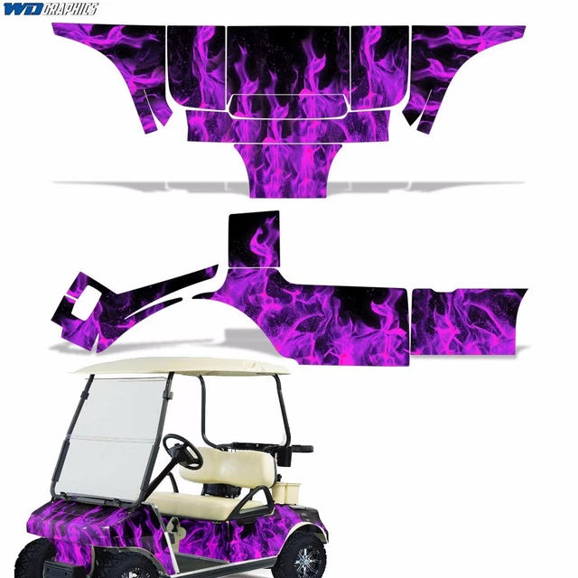GRAPHICS KIT DECAL Sticker For Club Car Golf Cart 1983-2014 FLAMES PK ...
