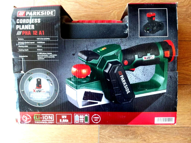 PARKSIDE CORDLESS 12V Planer PHA 12 A1 with Case, Battery & Charger ...