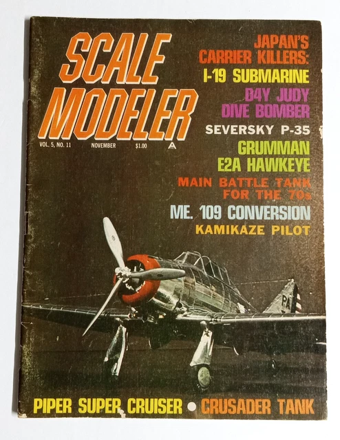 SCALE MODELER MAGAZINE Nov 1970 Model Plane Tank Military Submarine ...