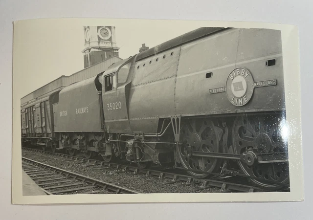 BR RAILWAY LOCOMOTIVE Photograph - Pre-Rebuilt Merchant Navy Class ...