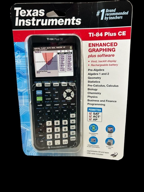 TEXAS INSTRUMENTS - TI-84 PLUS CE - Graphing Calculator - BLACK ...