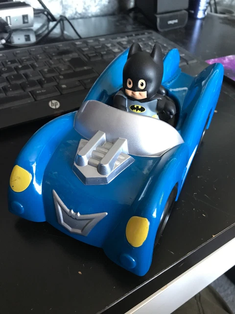 FISHER-PRICE LITTLE PEOPLE Talking Bat Mobile Car With Sounds & Batman ...