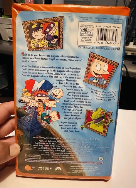RUGRATS IN PARIS The Movie VHS Clamshell Orange Tape in GOOD CONDITION ...