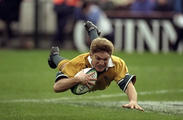 OLD LARGE PHOTO of Australian Wallabies Rugby Union great Tim Horan No ...