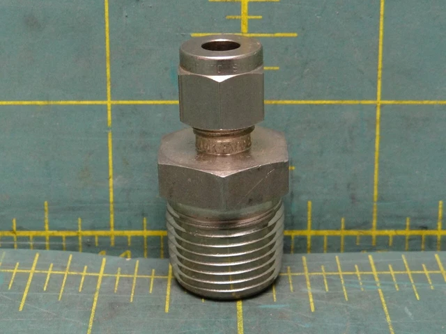 STAINLESS STEEL SWAGELOK Fitting Male Connector 1/2" NPT x 1/4 ...