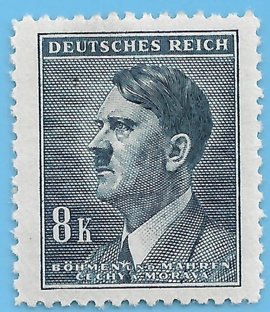 GERMANY WW2 GERMANY 1941 B&M Adolf Hitler 8k stamp WW2 ERA EUR 0,84 ...