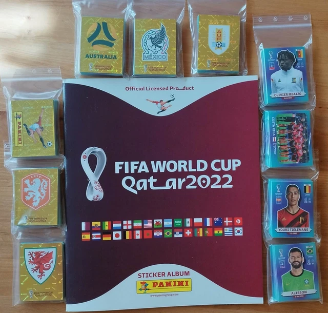 PANINI WM 2022 IN QATAR 670 STICKER KOMPLETT + LEERALBUM...NEU EUR 115 ...