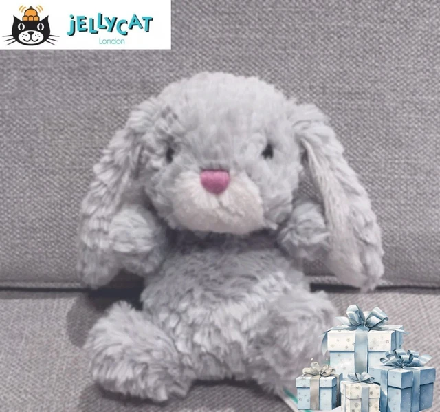 JELLYCAT LIGHT GREY Yummy Bunny Plush - Silver Cute Rabbit, Christmas ...