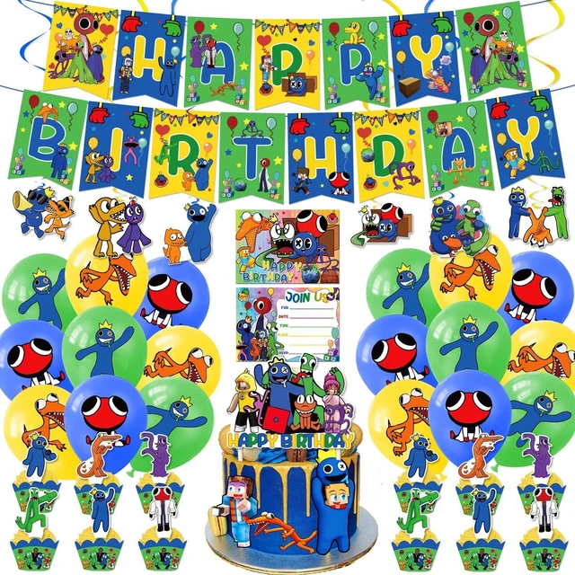 RAINBOW FRIENDS BIRTHDAY Party Decorations,Balloon Banner Cake Topper ...