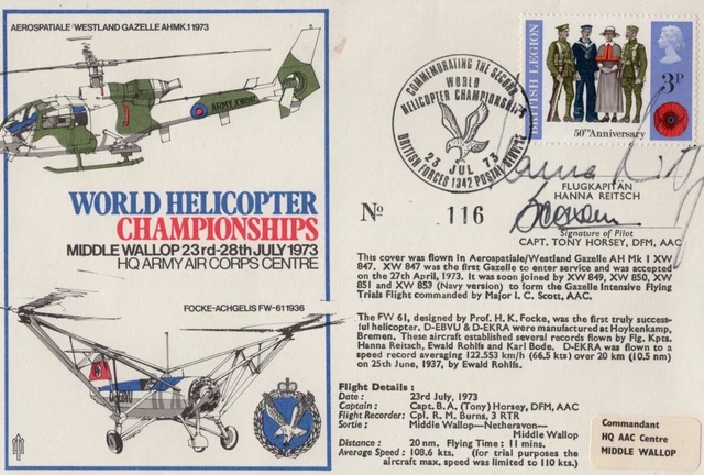 WW2 LUFTWAFFE TEST pilot & aviatrix Hanna Reitsch signed cover £165.00 ...