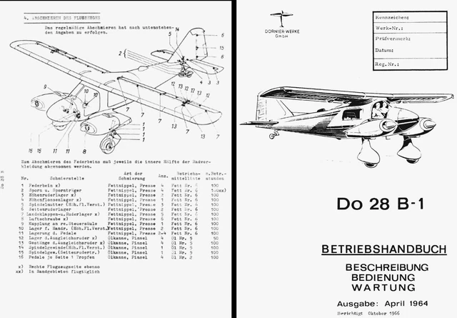 DORNIER DO 28 tech ops service manual 1960's RARE MANUAL ARCHIVE ...