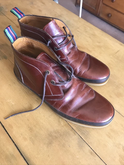PS BY PAUL Smith 'Cleon' Brown Leather Chukka Boots UK 8 Immaculate ...