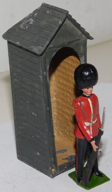 OLD BRITAINS 1950S Lead, British Scots Guard Sentry Box w/Box, 2 Piece ...