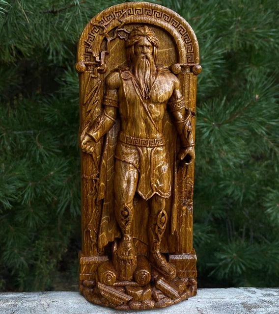 STATUE EN BOIS du dieu grec Zeus, mythologie grecque, dieu grec Zeus ...