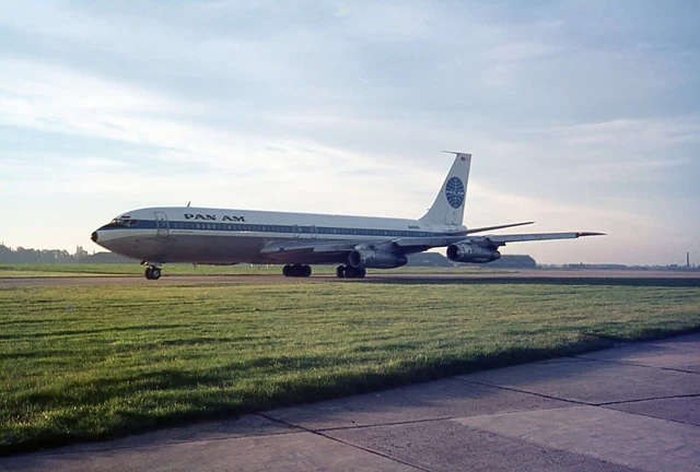 AIRCRAFT SLIDE - PAN AM BOEING 707 N455PA - 1973 - ORIGINAL £4.00 ...
