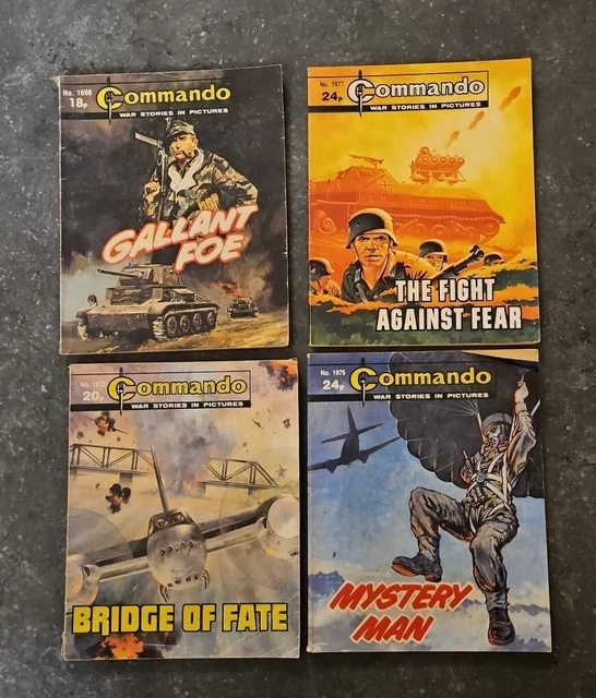 VINTAGE/CLASSIC COMMANDO COMIC x4. No. 1975, 1810, 1977 & 1698 EUR 8,13 - PicClick IT