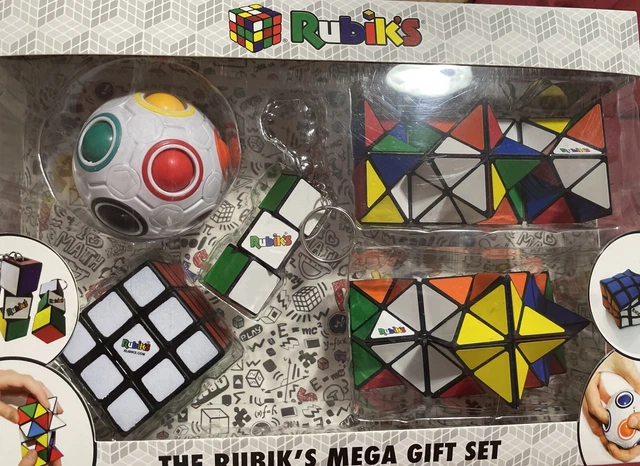 THE RUBIK'S MEGA Gift Set Key Chain Squish Cube Magic Stars 5 Piece Set ...