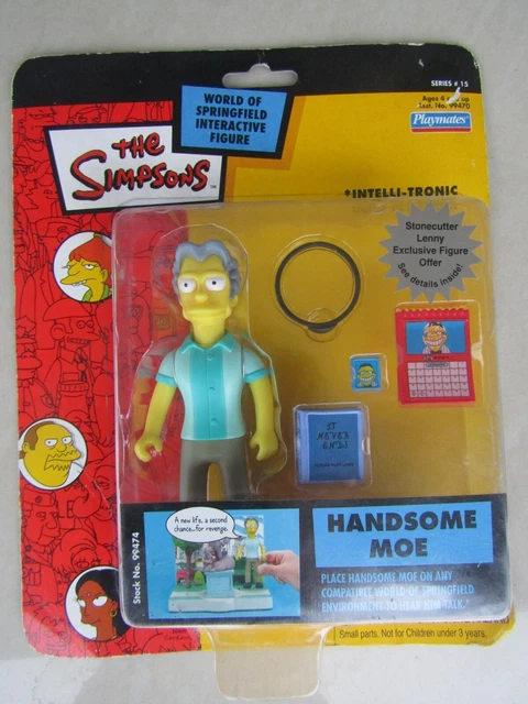 NEW PLAYMATES INTERACTIVE The Simpsons Series 15 Handsome Moe Action ...
