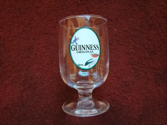 RETRO GUINNESS 1/2 Pint Stemmed Glass Advert Zoo Pelican By Gilroy ...