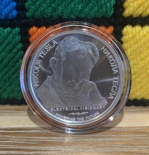 2025 NIKOLA TESLA Tesla’s Oscillator 1oz .999 Solid Silver Coin In ...