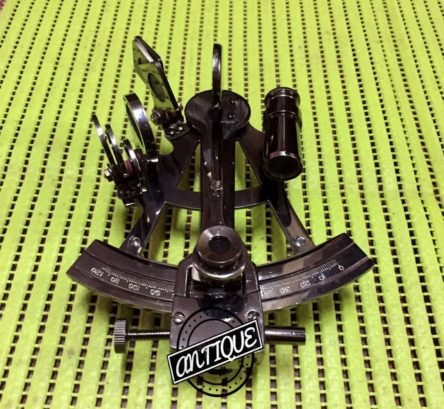 VINTAGE ANTIQUE FINISH Sextant Solid Handmade Brass Astro Navigational ...