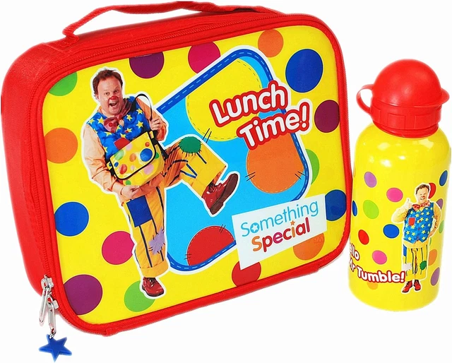 SOMETHING SPECIAL HELLO Mr Tumble Spotty Lunch Bag and Metal Water ...