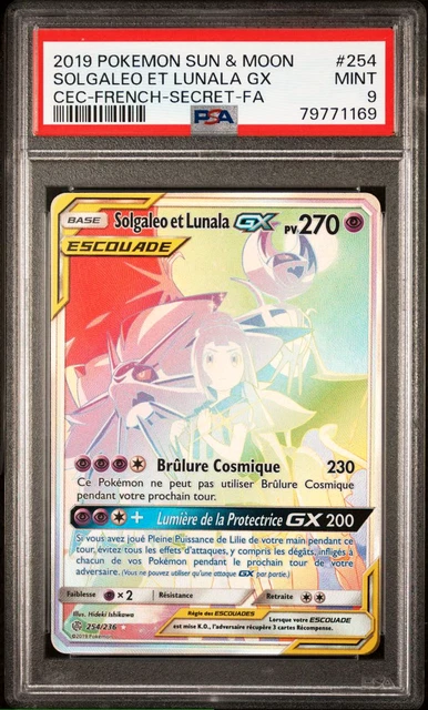 CARTE POKÉMON : Solgaleo Et Lunala Gx 254/236 - Psa 9 - Éclipse Cosmique EUR 1,00 - PicClick FR