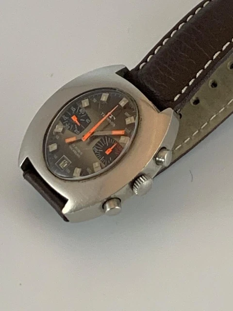ULTRA RARE VINTAGE Swiss Technos Mechanical Chronograph, Valjoux 7734 ...