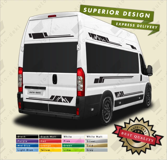 MOUNTAIN STRIPE STICKERS FOR CITROEN RELAY L3 L4 (2006-On) LWB ...