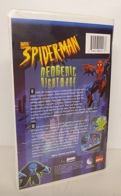 SPIDER-MAN NEOGENIC NIGHTMARE VHS 1997 Marvel Comics Films Movie ...