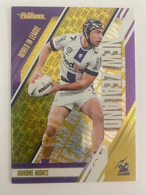 2024 NRL TRADERS World In League Gold Wlg12 52/100 Jahrome Hughes Storm ...