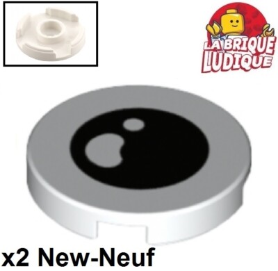 LEGO 2X ROUND decorated tile 2x2 eyes eye black eye pupil 14769pb297 ...