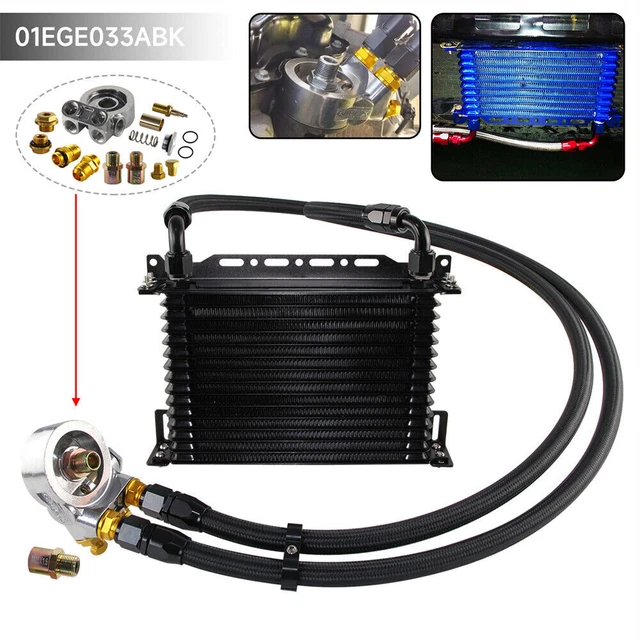 15 ROW THERMOSTAT Adaptor Engine Transmission Oil Cooler Kit For Car ... 15 ROW THERMOSTAT Adaptor Engine Transmission Oil Cooler Kit For Car ...
