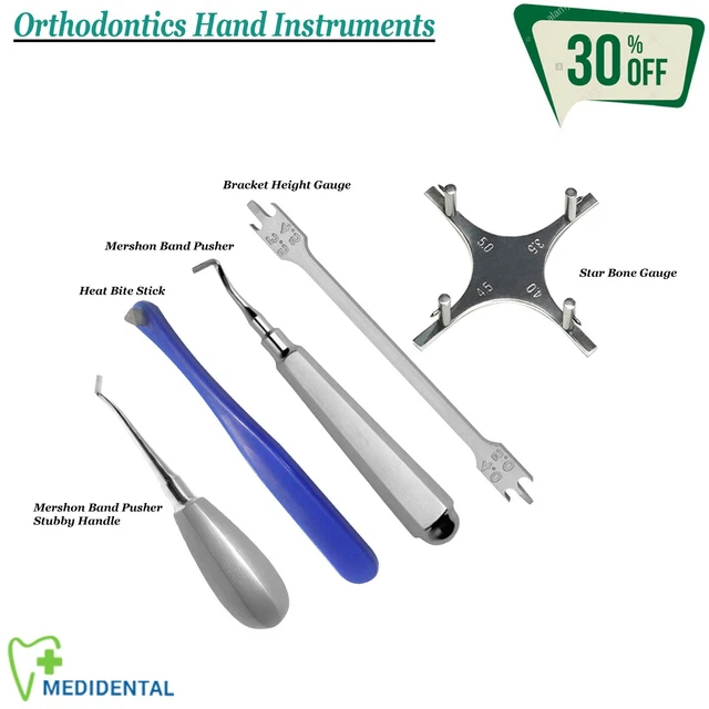 ORTHODONTIC HAND INSTRUMENTS Bracket Positioning / Placement Tools Kit ...