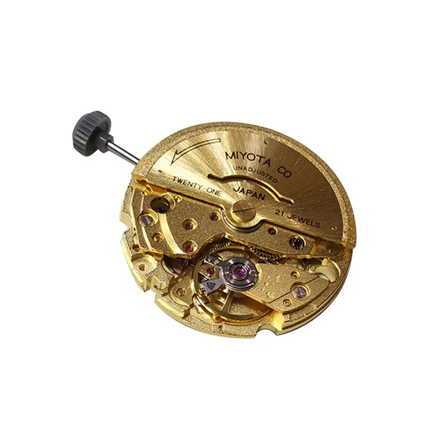GOLD 21 JEWELS Original Automatic Watch Movement Replacement For MIYOTA ...