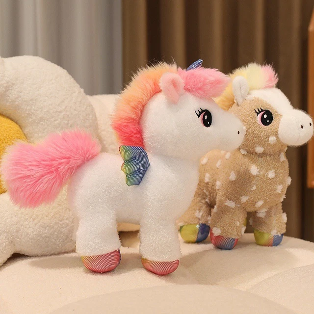 SUNSHINE RAINBOW PONY Plush Toy With Soft Short Fur For Kids Gift And ...