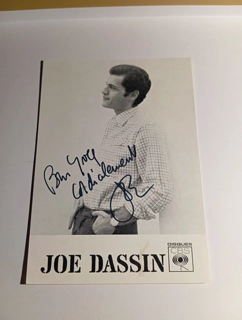 AUTOGRAPHE DE JOE Dassin Sur Carte 10/15 Cm EUR 25,00 - PicClick FR