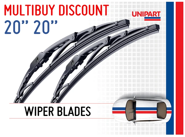 FRONT WINDSCREEN UNIVERSAL Wiper Blades Unipart 20"/20" - 500mm 500mm £ ...