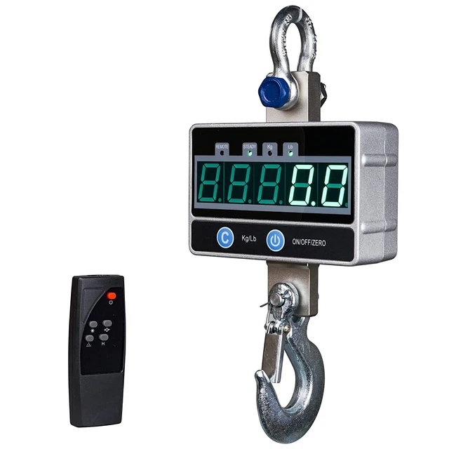 2000KG / 4400LBS 2T Digital Crane Scale with Remote, Electronic Hanging ...