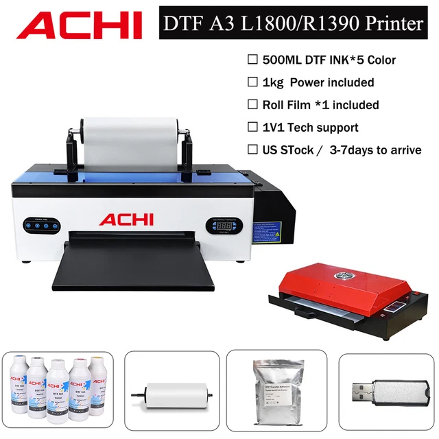 DTF A3 PRINTER Direct to Film Tshirt Flatbed Heat Transfer EPSON1390 ...