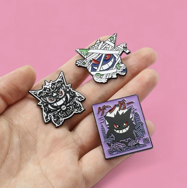 NEW SET OF 3 Pokémon Gengar Metal Enamel Pin Badges Japanese Gift EUR ...
