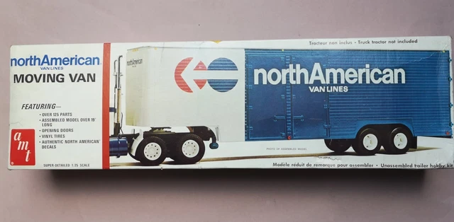 NORTHAMERICAN VAN LINES Moving Van Trailer Anhänger AMT #5201 1:25 ...