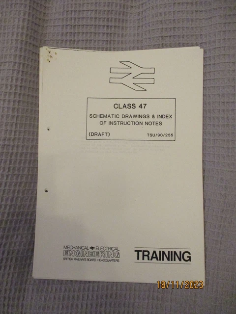 BRITISH RAILWAYS CM&EE Class 47 Schematic Drawings & Training Notes ...
