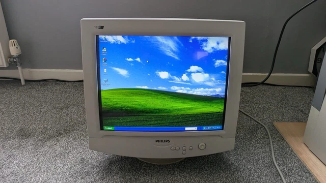 PHILIPS 107E RETRO CRT 16” Monitor £75.00 - PicClick UK