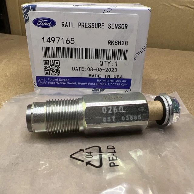 TRANSIT FUEL PRESSURE RELIEF VALVE RAIL SENSOR 2.4 2.2 TDCi MK7 2006 ON ...