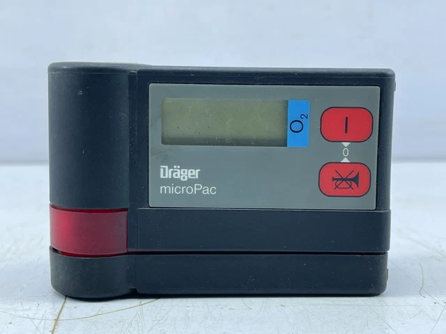 DRAGER MICRO PAC -O2 ST Gmbh 64 08 410 Gas Detector Personal Hand Held ...
