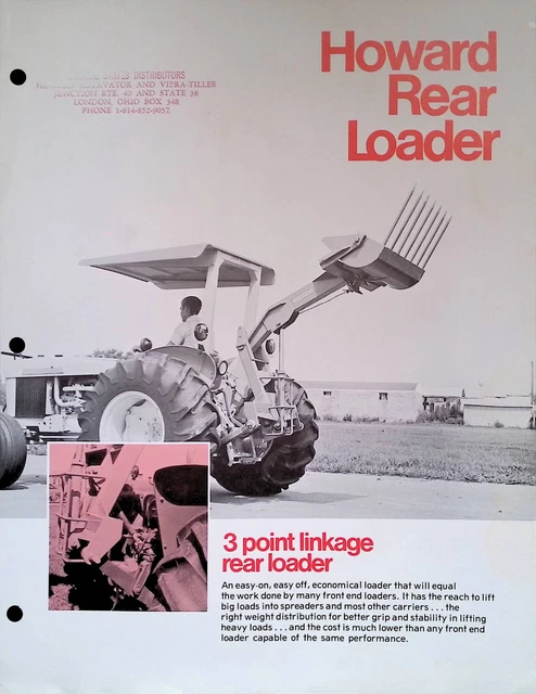 VINTAGE FARM ADVERTISEMENT Spec Sheet Efficient Three Point Linkage ...