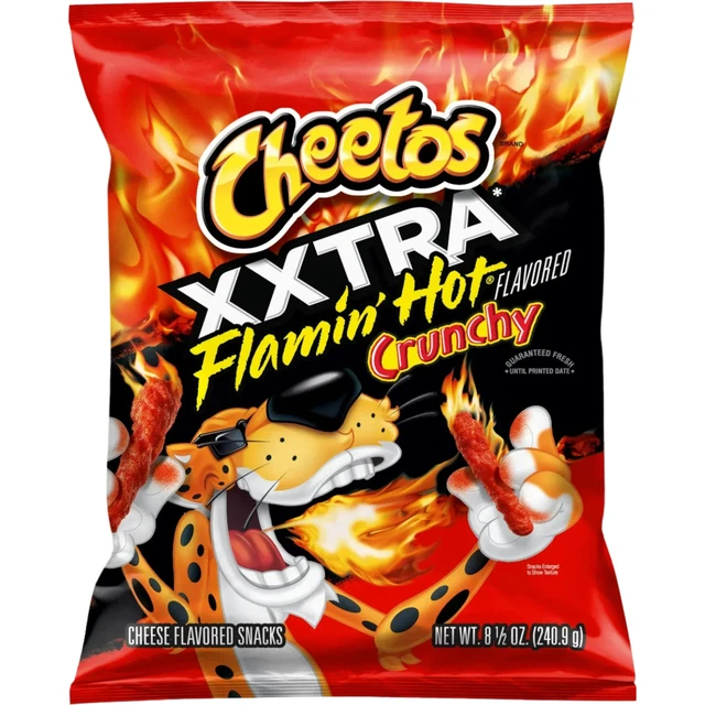 CHEETOS CRUNCHY XXTRA Flamin Hot' Chips Au Fromage Puffed Snacks, 9 Oz ...