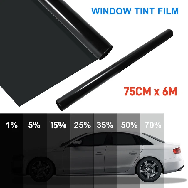 CAR WINDOW TINT Auto Tinting Film Limo Black Dark Medium Light Ultra ...