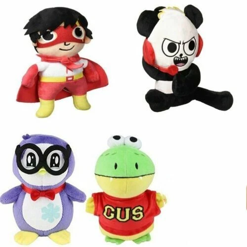 RYAN TOYS REVIEW Plush Toys Ryan’s World Moe Dinosaur Panda Penguin ...